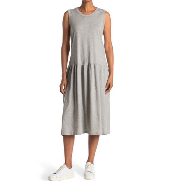 StitchDrop | Dresses | Stitchdrop Crew Neck Drop Waist Tiered Midi ...